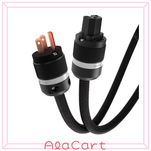 Monosaudio 13AWG 純銅 HiFiオーディオ電源ケーブル 125V/15A AC C13プラグ オーディオ用電源コード 音質向上 音響パフォーマンス向上 編