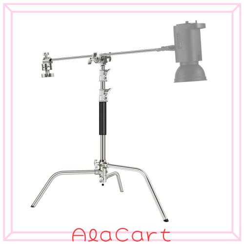 NEEWER Pro 100%ステンレス製Cスタンド 耐荷重 ブームアーム付き 最大高さ172cm 撮影用ライトスタンド 83cmホールディングアーム付き 2グ