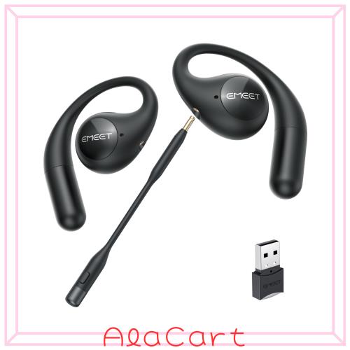 EMEET AirFlow オープンイヤーワイヤレスイヤホン 2024革新設計 Bluetooth 5.3 ワイヤレスイヤホン 耳を塞がない マルチポイント接続 マ