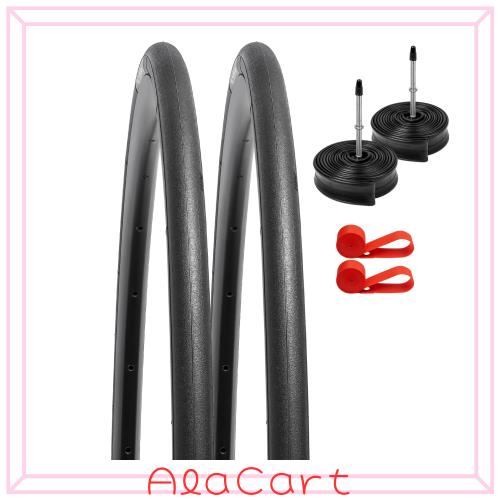 2本セット,700 23c タイヤ 軽量 穿刺防止,700x23c 23-622 自転車タイヤ+ チューブ 仏式バルブ60mm +リムテープ+タイヤレバー,タイヤ 700