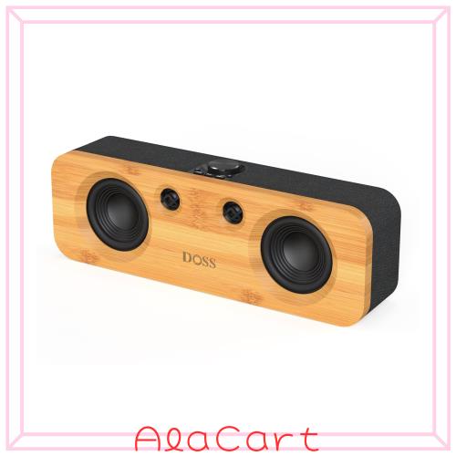DOSS SoundBox H200 Bluetooth スピーカー 竹製 50Wパワフルなサウンド 35時間再生 ワイヤレスステレオペアリング 大音量 ポータブルスピ