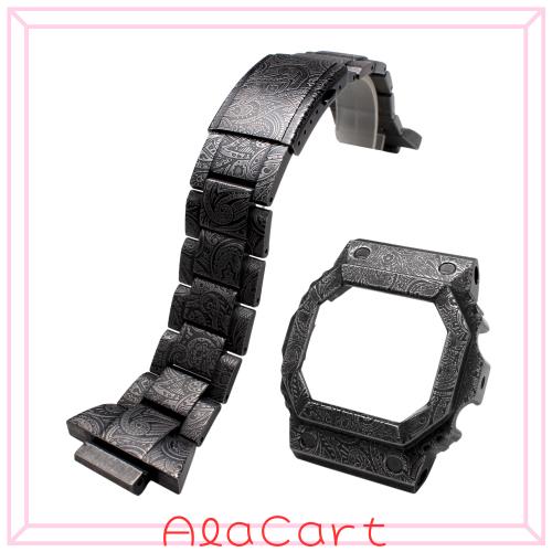 腕時計ケース付きメタルウォッチバンド Casio対応 カシオ対応 G-SHOCK対応 GX56 GX-56BB GWX56 GWX-56BB メンズブレスレットストラップ