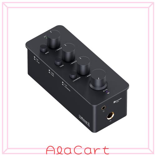 Fosi Audio SK01 ヘッドフォンアンプ イコライザー プリアンプ 充電式 ヘッドホンアンプ トーン制御 ラウドネス補償 エレクトリックギタ