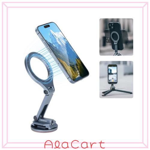 Ulanzi F38スマホホルダー magsafeに対応 スマホ三脚マウント 角度調整 スマホ三脚アダプター 1/4ネジ穴付き マグネット式車載ホルダー 6