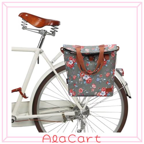TOURBON サイドバッグ 自転車 パニアバッグ リアバッグ ロードバイク 多機能 ショルダーバッグ 花柄