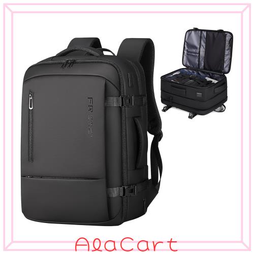 [Fenree.geer] リュック ビジネスリュック 大容量 マチ拡張 リュックサック USBポート付き 17インチPCリュック 撥水加工 バックパック 旅