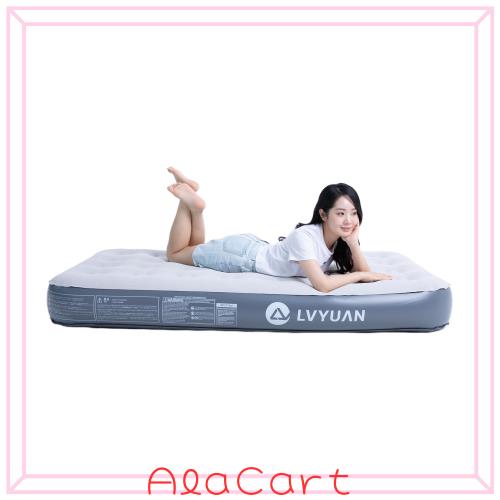 【2024最新コードレス式 エアーベッド登場 】LVYUAN（リョクエン）電動エアーベッド シングル サイズ 190×99×25cm 多機能電動ポンプ内