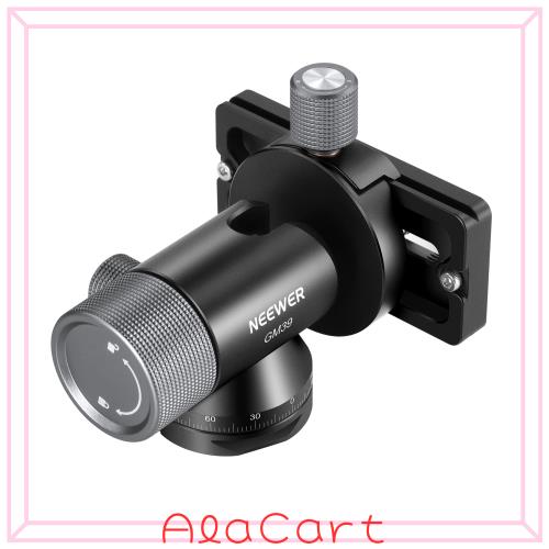 NEEWER ジンバルヘッド 望遠レンズ用 一脚雲台 三脚雲台 金属製薄型ボールヘッド 360°パン 90°チルト クイックロック/Arca型QRクランプ