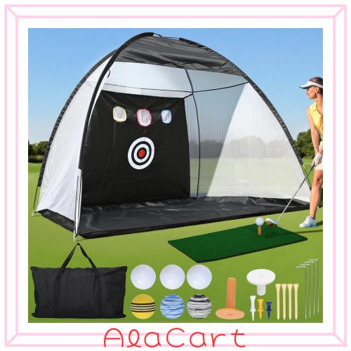 ohbien ゴルフ練習ネット 3Mｘ2Mｘ1.8M 折りたたみ式 飛散防止 ゴルフネット 大型 室内屋外兼用 設置簡単 取り外し簡単 初心者向き 日常