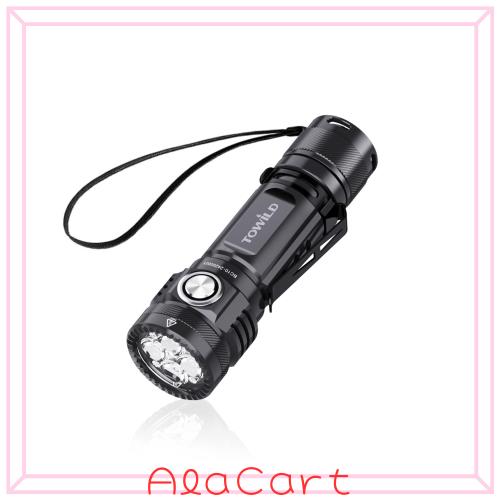 EDC懐中電灯 フラッシュライト ハンディライト 4000ルーメン 超高輝度 強力 5000mAh 5つの照明モード USB-C充電式 IPX8防水 小型 LED懐中