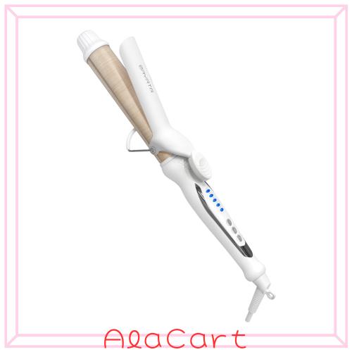 BAYATA コテ 32MM ヘアアイロン カールアイロン シルクプロコテ【瞬間水分蒸発しない・140℃〜220℃・マイナスイオン・海外対応】5段階温