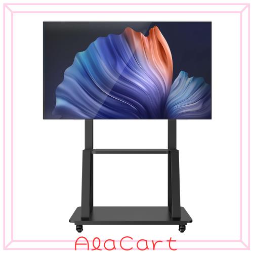 WNJQBY テレビスタンドキャスター付き32-75インチ液晶LED LCD 対応 壁寄せ 中大型テレビ台移動式スタンドVESA最大600x400mm,耐荷重50KG