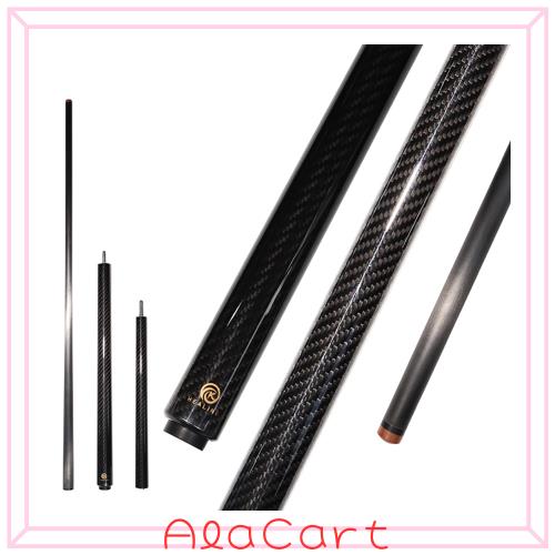 KHEALING ビリヤード キュー カーボン 黒電木皮頭 PVC+黒電木先角 T 700カーボンファイバー 58インチ ビリヤード用品 1/3ジョイント ハン