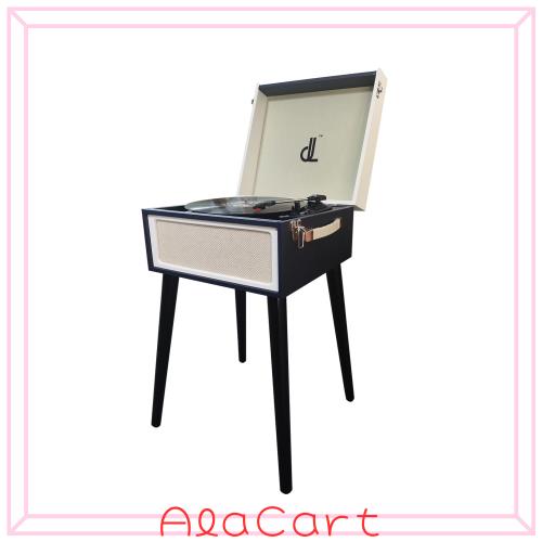 DLITIME レコードプレーヤー 脚付き スピーカー内蔵 BT対応 ヘッドホン端子 33/45/78回転対応 AUX IN端子 RCA OUT端子 日本語説明書 交換