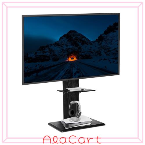 テレビスタンド壁掛けテレビ台32-65インチテレビ対応 収納トレイ付き 3段階高さ調節 左右回転 家用 展示用 省スペース おしゃれ テレビラ