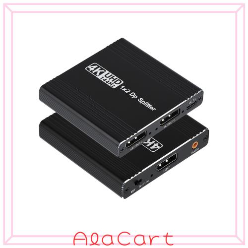 DisplayPort to デュアル DisplayPort 分配器 1入力2出力 DPスプリッター MSTハブ 4K@144Hz 120Hz 60Hz サポート 拡張 モード 対応 ミラ