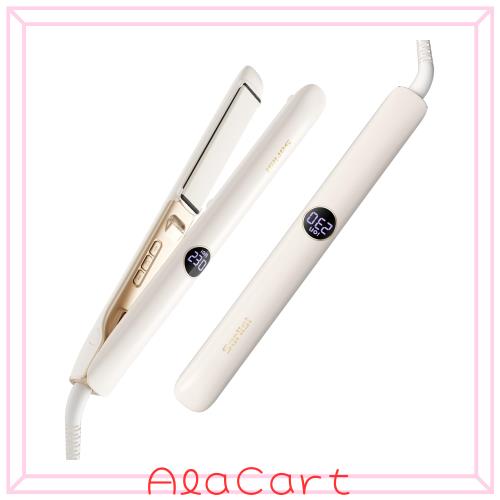 Sarlisi ヘアアイロン ストレートヘア 【2024年先端技術・シルクプレート・瞬間水分蒸発しない】 1億級マイナスイオン発生 クッションプ