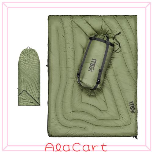 1TG Tactical キャンプ ブランケット 高機能中綿シンサート 柔らかい 防寒 防風 380Tナイロン素材 防水 外着用/寝袋/肩掛け/焚き火 膝掛