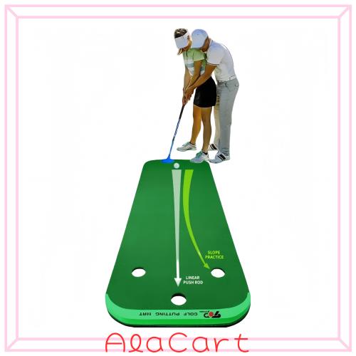 大型 パターマット3M ゴルフ パター練習マット パッティング 練習器具 人工芝 消音 屋内 屋外 反復練習 ゴルフ用品