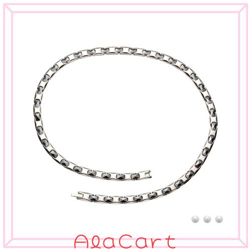 [HAQI] ゲルマニウム ネックレス メンズ チタン+セラミックス 磁気ネックレス ヘマタイト 静電気防止 55cm