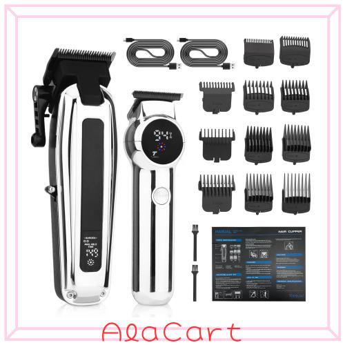 Soonsell メンズシェーバー バリカン 電動バリカンセット ヘアカッター 散髪用コードレス 精密彫刻 T字 低騒音 充電と注油提示 防水 USB