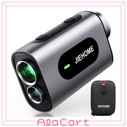 JIE GOLF ゴルフ距離計 ゴルフレーザー距離計 1000m/1093yd対応 最速測定 6.5倍望遠 高透過レンズ 小型 ゴルフ用レーザー測定器 高低