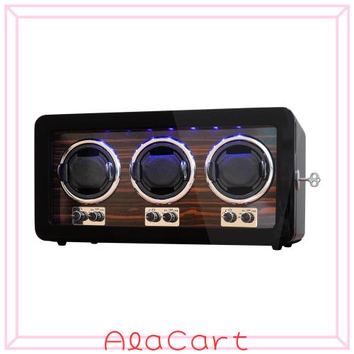 ORYX ワインディングマシーン 腕時計自動巻き上げ機 ウォッチワインダー 3本巻き 時計ケース 自動巻き 調整可能クッション LEDライト付