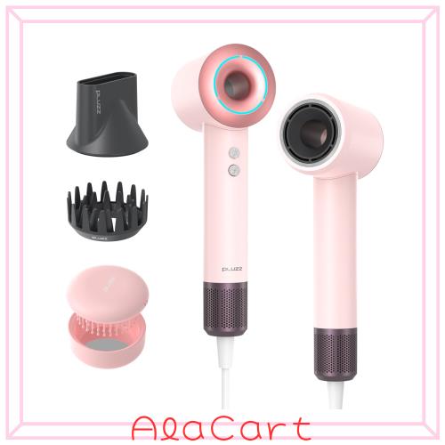 【10億マイナスイオン】PLUZZドライヤー大風量 軽量【15s速乾】ヘアドライヤー コンパクト 低騒音 恒温ヘアケア-【正規品】旅行用/家庭用