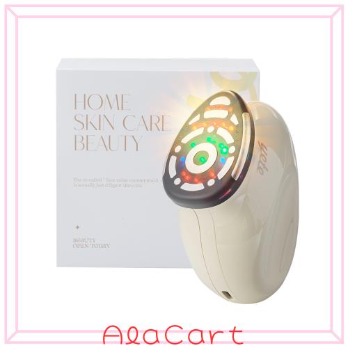 yete 美顔器 EMS美顔器 1台多役 4色LED 光エステ 温熱ケア 高周波美顔器 4種類モード 3段階レベル 肌ケア 肌引き締め 目元ケア 自宅用 US