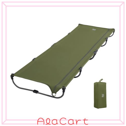 TIMBER RIDGE キャンプコット 軽量2.9kg 数秒セットアップ 折りたたみ 一体式 アルミ+スチール製 耐荷重102kg L190.5*W66*H15.5cm キャン