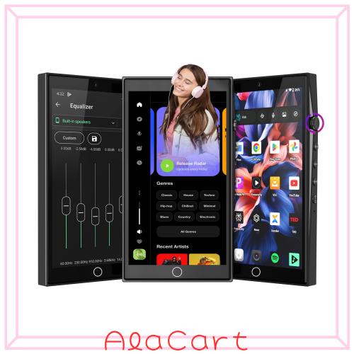 YEOODOP MP3/MP4プレーヤー Android13搭載 128GB 4.7インチタッチパネル Bluetooth/Wi-Fi対応 Spotify対応 デュアルカメラ搭載 AIアシス