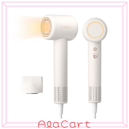 CONFU ドライヤー 大風量 高速ヘアドライヤー 速乾 1200W 軽量？美髪 2億イオンヘアケアと強力高速モーターなコンパクト 低騒音 家庭用/
