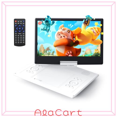 Surfola DVDプレーヤーポータブル 14.1インチ超大画面 大容量バッテリー 6時間超長再生 リージョンフリー TV同期再生 CPRM対応 レジュー