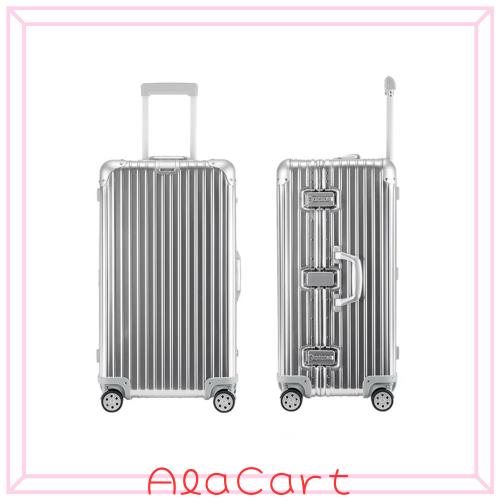 [DINGHANG] スーツケース キャリーバッグ キャリーケース オールアルミ合金 大型 静音 ダブルキャスター 耐衝撃 360度回転 TSAローク搭載