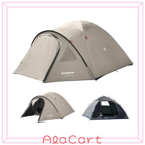 KingCamp ドームテント 拡張テント 2-4人用 幅310cm リビングルーム 4シーズン 防水 通気 ファミリー キャンプ アウトドア グランピング