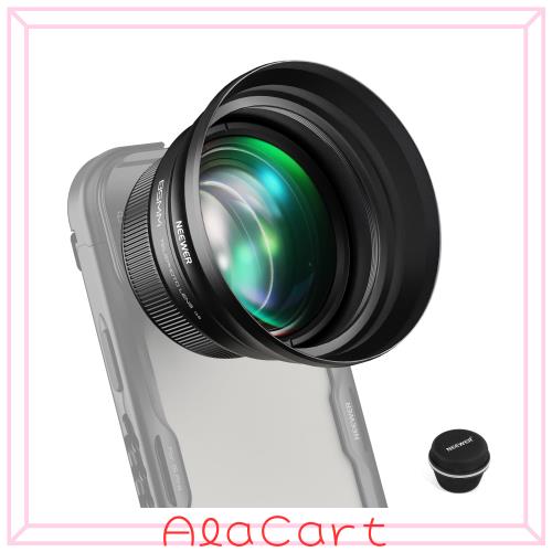 NEEWER スマホ望遠レンズ 2.5倍望遠レンズ HD 85MM 17mmジバックプレート用 17mmレンズアダプター/レンズフード付き コンパチブル SmallR