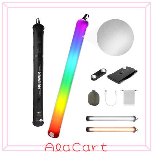 NEEWER BASICS 30W RGBチューブライト インフレータブル 35.5”/90cm スティックライト TPU製 ハンドヘルド 軽量 ポータブル 2700-6500K
