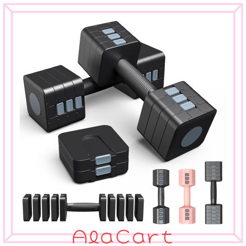 ダンベル 可変式ダンベル ダンベル 多角形ダンベル 2個セット 10kg ダンベル 可変式 1~10KG アジャスタブルダンベル 5段階調節 1秒で重量