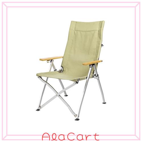 Simpleme リクライニングチェア アウトドア4段階傾斜ハイバックチェア耐荷重120KG 20Aキャンバスシートアルミ合金フレーム・ハイ/ローバ