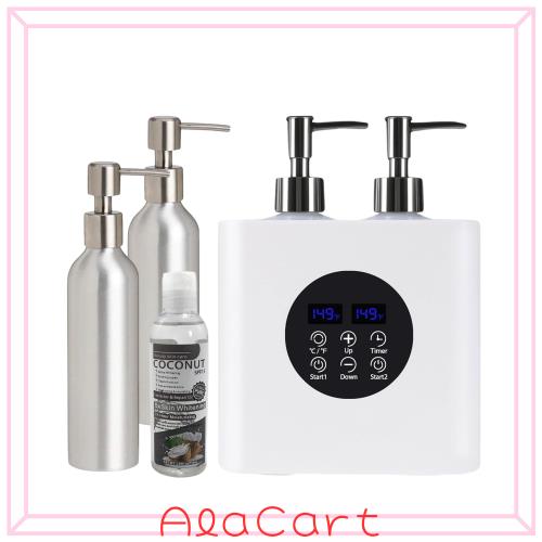 Elitzia デュアルボトルマッサージオイルウォーマー スマートタッチコントロール ローションウォーマーディスペンサー 調節可能な温度独