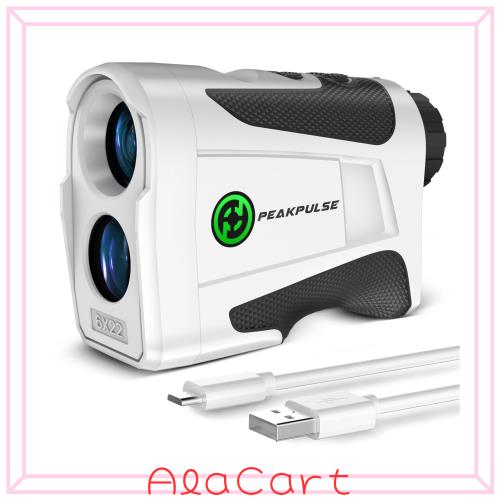 PEAKPULSE ゴルフ 距離計 1000m/1093yd対応 ゴルフ レーザー距離計 コンパクト マグネット 距離測定器 高透過レンズ 6倍望遠 ピンロック
