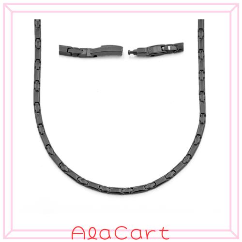 [はち] 純チタン ゲルマニウムネックレス メンズ 黒の磁気ネックレス ヘマタイト 軽量耐久デザイン 男女兼用 55cm