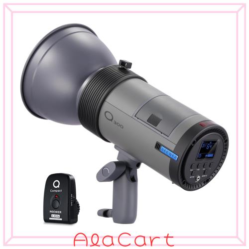 NEEWER 300Ws 2.4Gフラッシュストロボ Qコンパクト無線リガー/7800mAhリチウムバッテリー付き 屋外撮影用モノライト 写真撮影コードレス