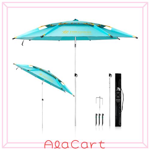 パラソル 釣り 風に強い 釣り用パラソル ビーチパラソル ワンタッチで角度調整 遮熱コーディング 2025最新 遮光 UVカット 防水 持ち運び