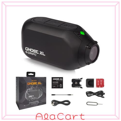 DRIFT Ghost XL バイク用 9時間駆動 アクションカメラ IPX7完全防水 140度広角 3000mAh大容量 外部マイク搭載 コンパクト設計 自転車/原