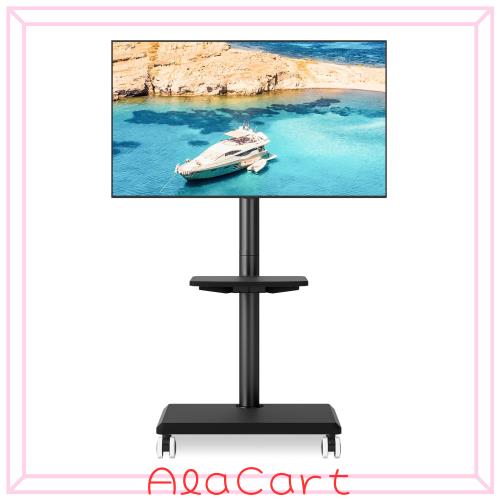 Rfiver テレビスタンド キャスター付き tvスタンド 27-55インチ対応 壁寄せテレビスタンド ハイタイプ tv stand 高さ調節 左右35度首振り