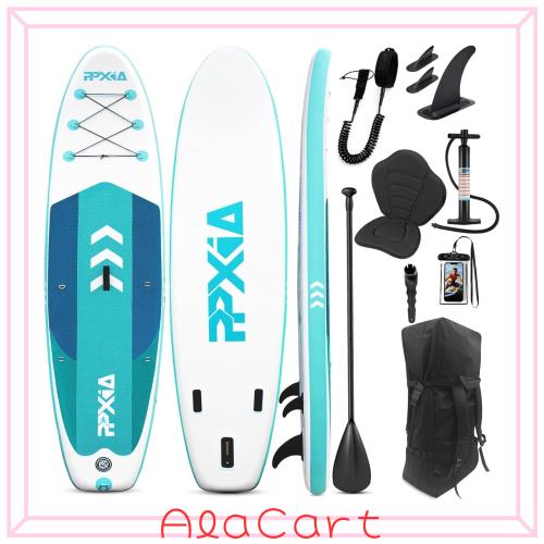 SUPボード インフレータブル スタンドアップ パドルボード 初心者 サップボード 釣り用 supセット 安定性 滑り止め パドル調整可 長320*