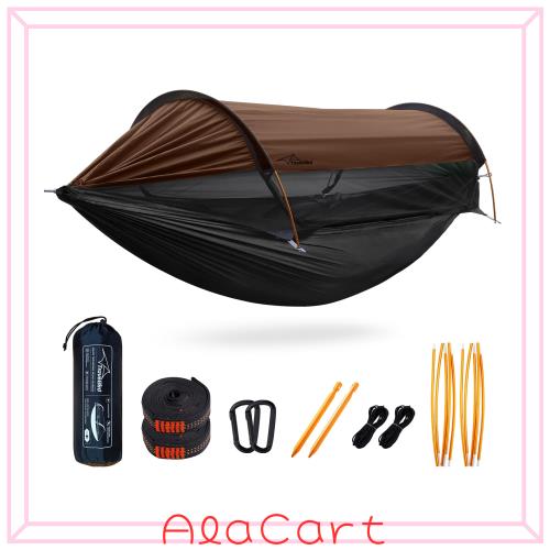 Travel Bird ハンモック テント 蚊帳付き 日焼け防止 3in1 多機能吊り床 290*140CM 蚊よけ 通気 ポータブル ダブル シングル 露営 空間広