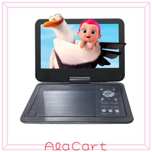 Surfola ポータブルDVDプレーヤー 12.5型 10.5インチ液晶 4~5時間再生可能 リージョンフリー再生 地域制限なし USB/SDカード再生 270度回