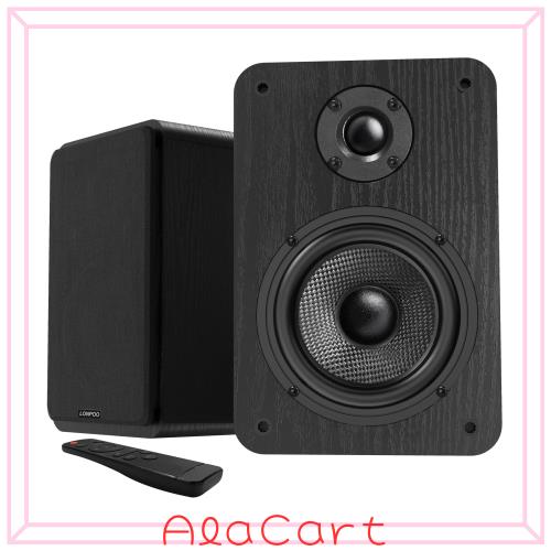 2台1組 60W 2ウェイブックシェルフスピーカー Bluetooth/光入力/RCA(L/R)入力/3.5mm AUX入力 4インチウーファー/1インチツイーター テレ